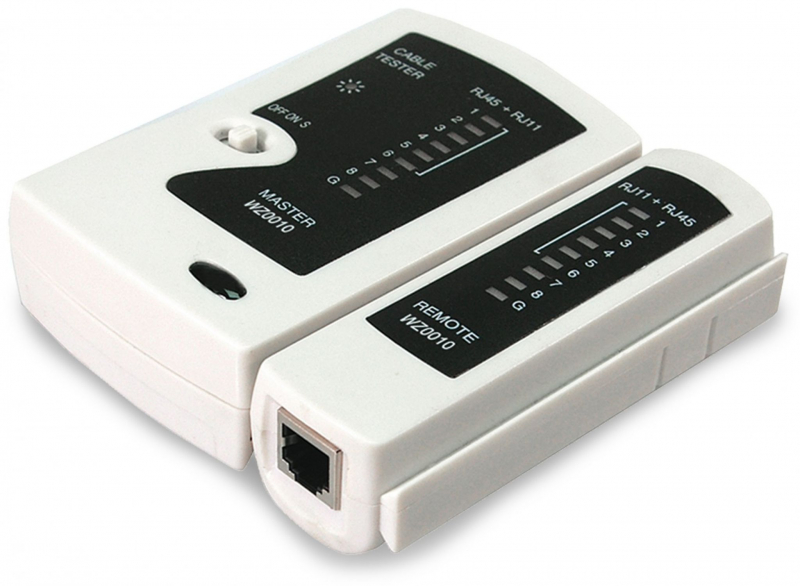 Kabeltester RJ11, RJ12, RJ45 mit Remote